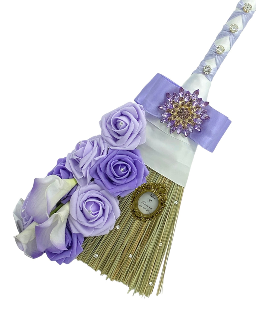 Customized Wedding Jumping broom l Lavender l Lilac Traditional Weddin ...