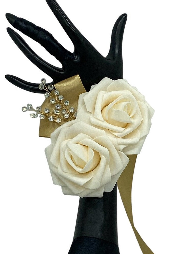 Ivory Satin Roses Brooch Bouquet BOU-ADAH – Bouquets by Nicole