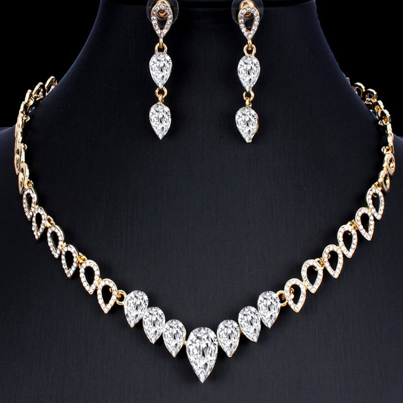 Bridal Prom Gold Jewelry Set JEW-AL45 – Bouquets by Nicole