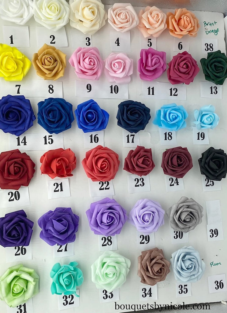100pcs ~ Real Touch Foam Roses Wholesale Bulk RT-100 – Bouquets by Nicole